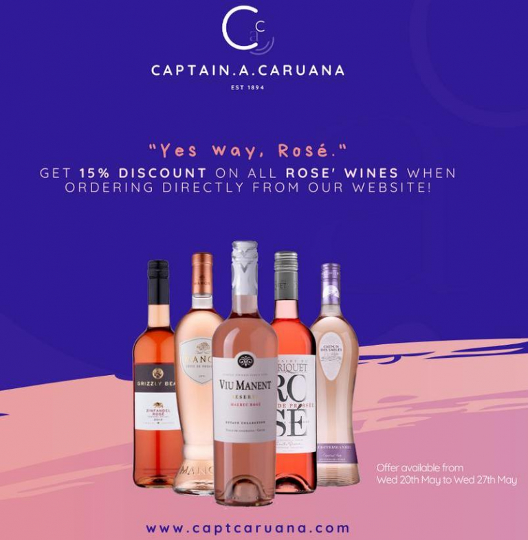 Rose` Wines Promotion - 15% off • Capt. Caruana - Malta & Gozo online ...
